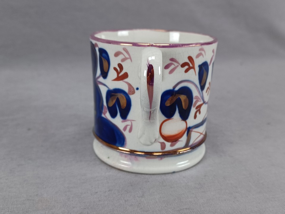 Gaudy Dutch Gaudy Welsh Oyster Pattern Pink Luster Pearlware Mug C ...