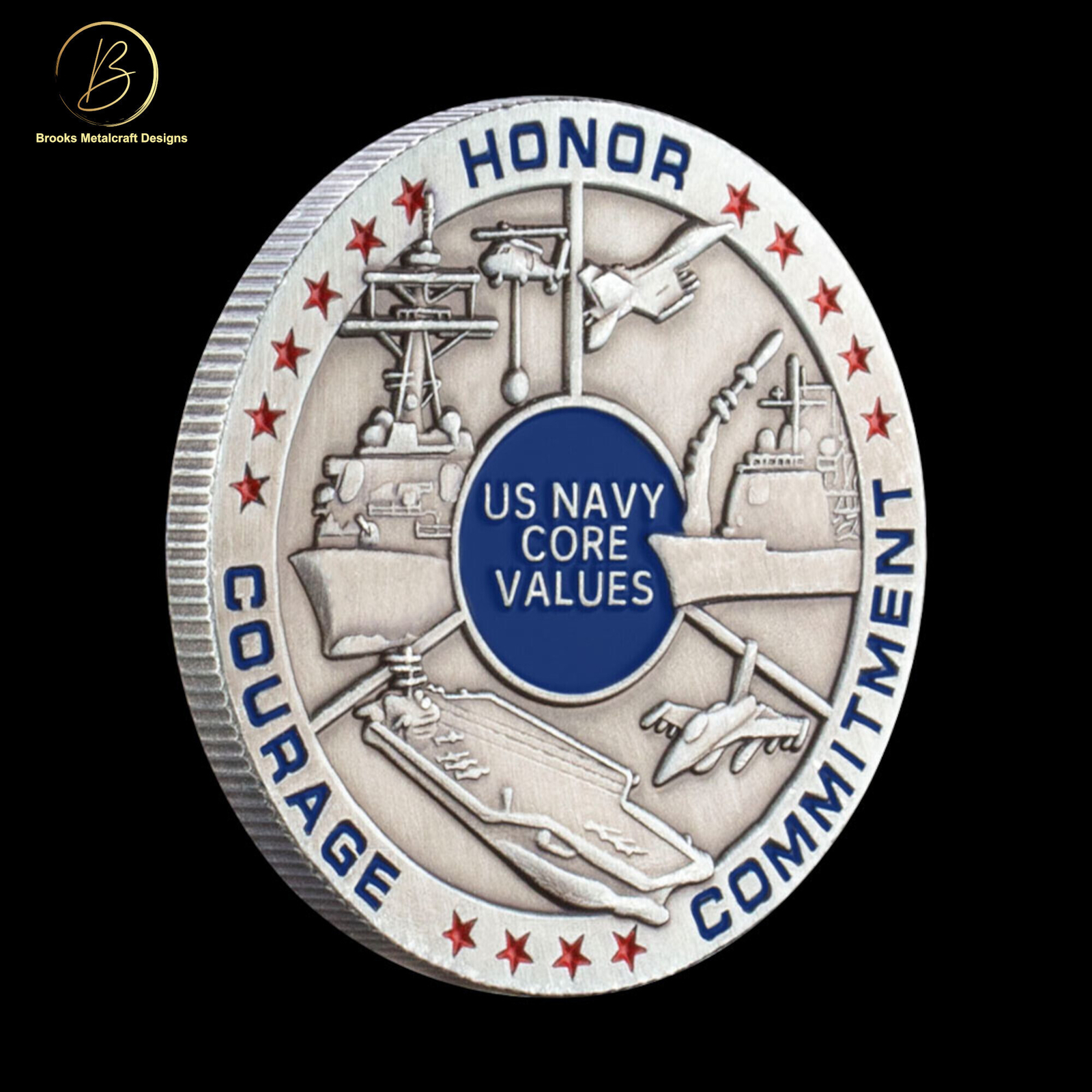 Navy Core Values Challenge Coin | eBay
