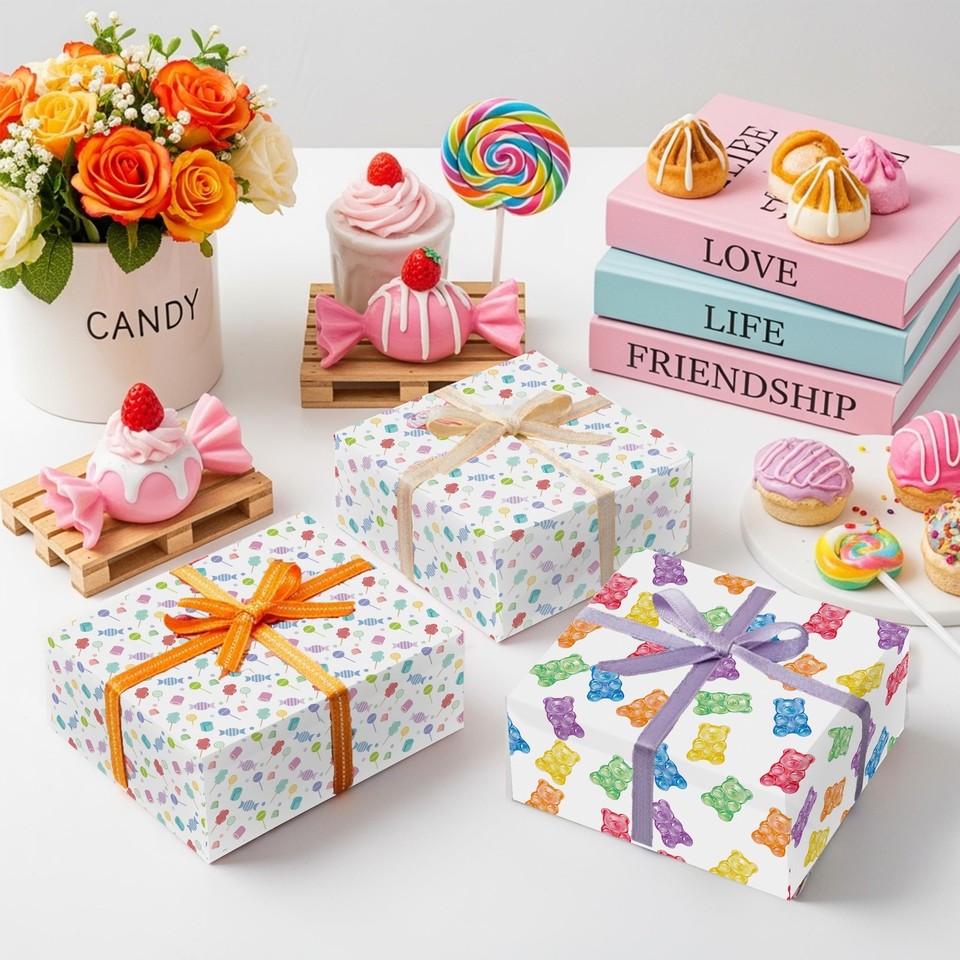 Gummy Bear Wrapping Paper Candy Gift Wrap Candyland Themed Birthday ...