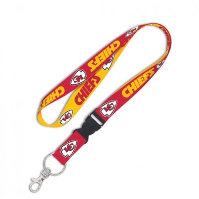 KANSAS CITY CHIEFS LANYARD KEY CHAIN W/ DETACHABLE BUCKLE 1" WIDTH 22 ...