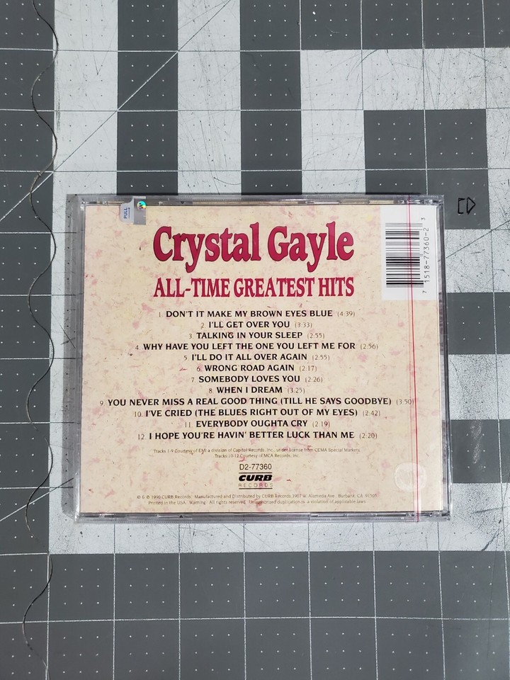 Crystal Gayle - All-Time Greatest Hits [New CD] 715187736023| eBay