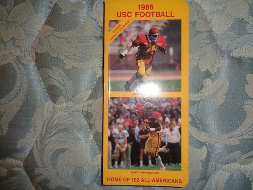 1986 USC TROJANS FOOTBALL MEDIA GUIDE Yearbook Press Book Program SC ...