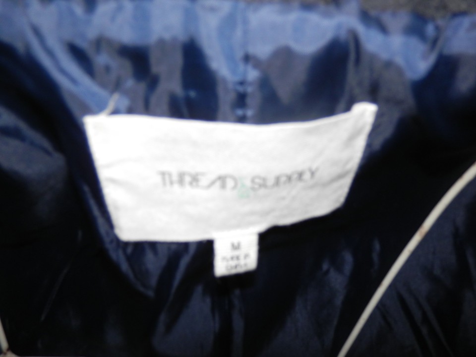 NEW women's TREAD SUPPLY wool grey fitted peacoat coat jacket M | eBay