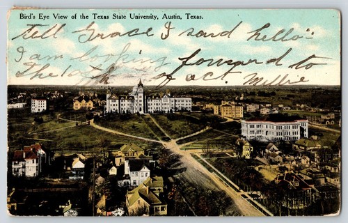 Postcard University of Texas Aerial View - Austin Texas 1910 | eBay