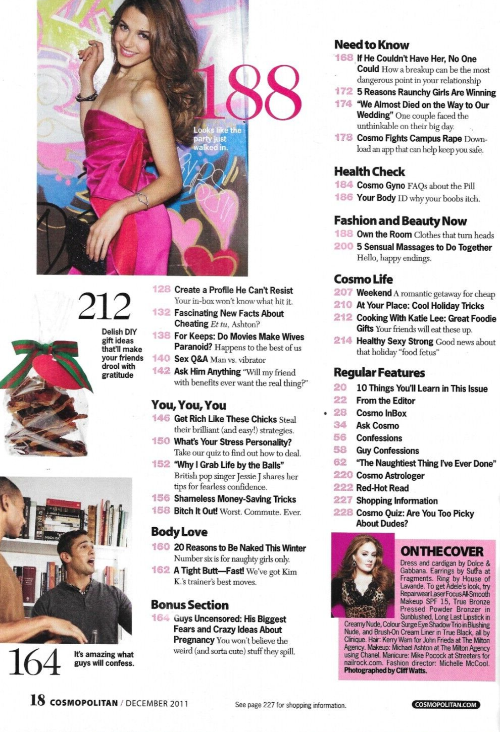 Cosmopolitan Magazine Adele 100 Best Love Tips His Secret Marriage ...