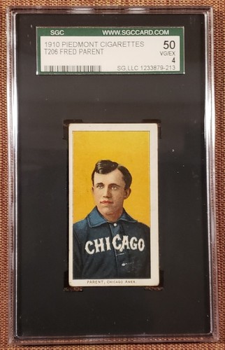 1909 Piedmont 350 T206 Fred Parent Chicago White Sox Red Sox Baseball ...