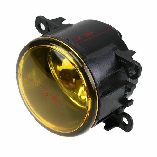 12V LED Fog Light Lamp W/ Yellow Lens For Honda Ford Focus Subaru ...