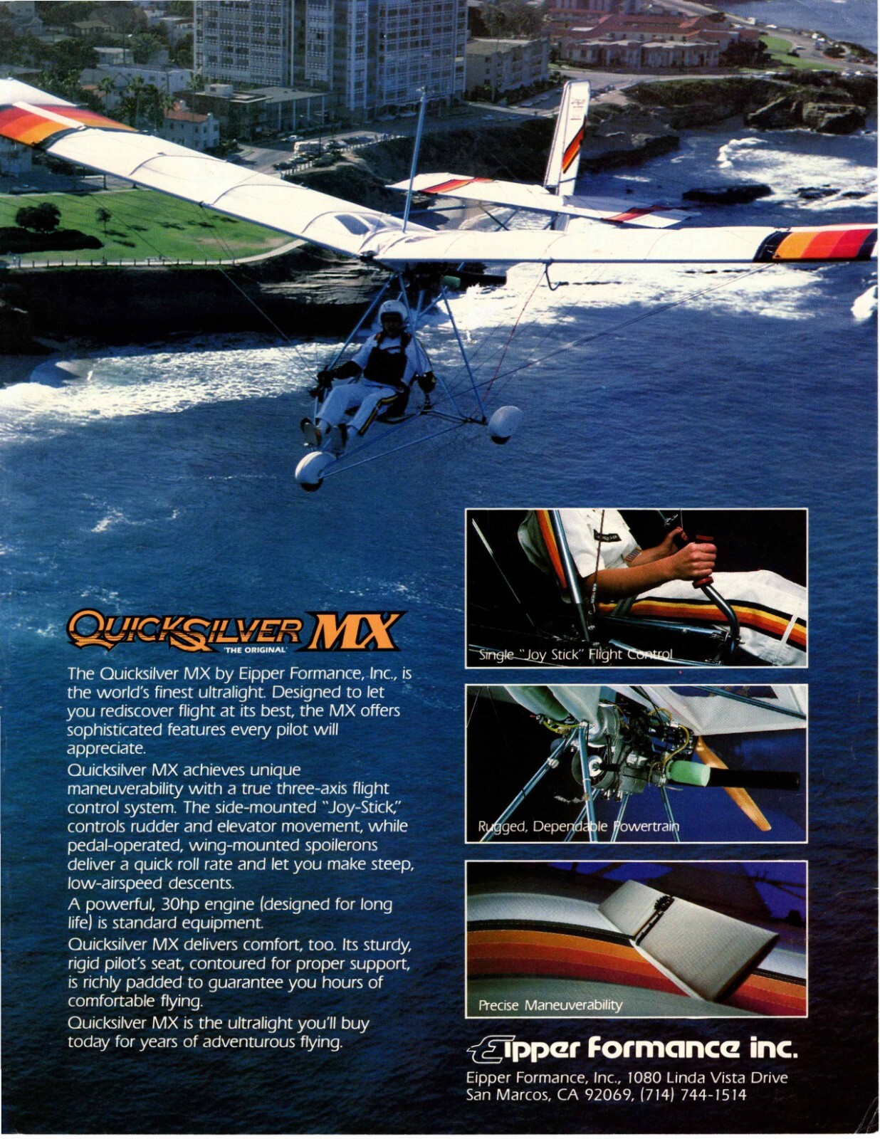 Quicksilver Ultralight Aircraft MX with Lakeland sail colors Brochure ...