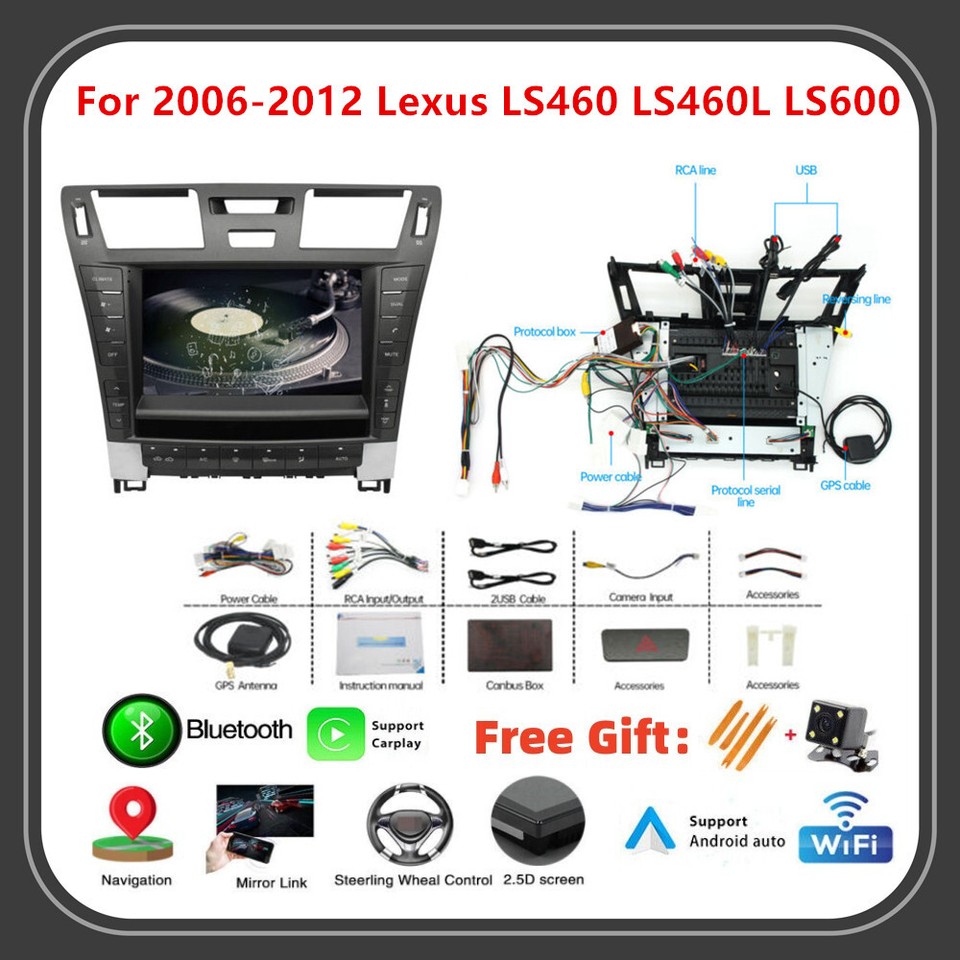 For 2006-2012 Lexus LS460 LS460L LS600 Stereo Radio GPS Nav Head Unit 9 ...