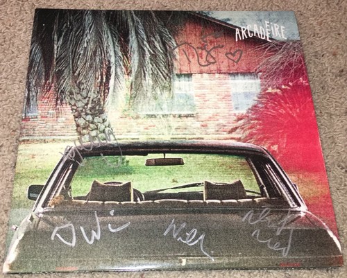 ARCADE FIRE SIGNED AUTOGRAPH SUBURBS VINYL ALBUM WIN BUTLER +5 wEXACT ...