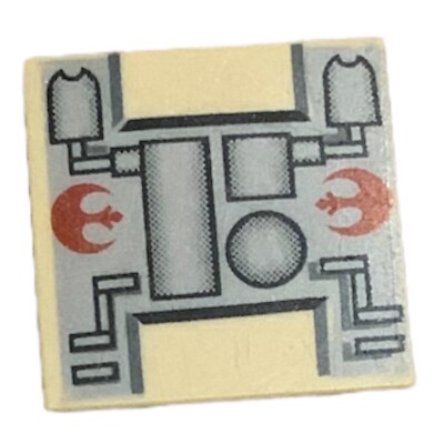 LEGO Star Wars - 2 x 2 Square Tile with Rebel Mechanical Pattern Piece ...