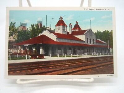 POSTCARD NORTHERN PACIFIC RAILROAD DEPOT BISMARCK ND 1946 | eBay