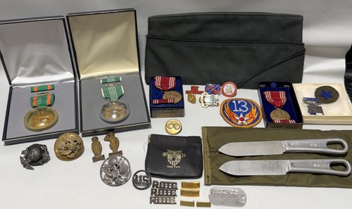 Lot Of Military Pins, Medals, Ribbons, Patches, West Point Army Air ...