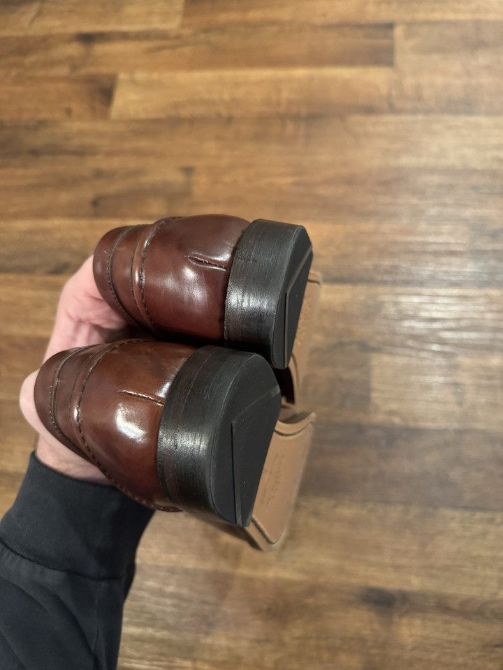 $450 Allen Edmonds “Randolph” Bench Welt Brown Penny Loafers- Size 9 D ...