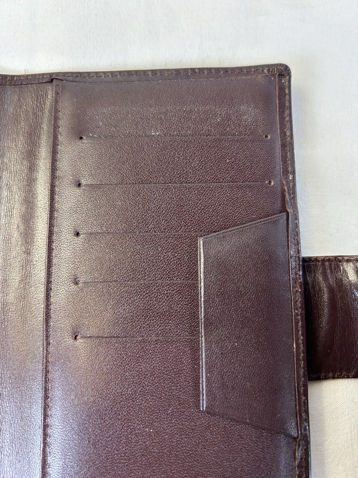 Vintage ETIENNE AIGNER Oxblood Leather Bi Fold Wallet Credit Cards ...