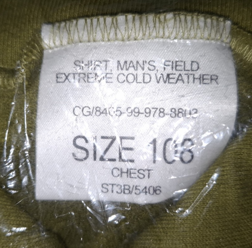 BRITISH ARMY EXTREME COLD WEATHER TRADITIONAL PATTERN NORGY SHIRTS X 2 ...