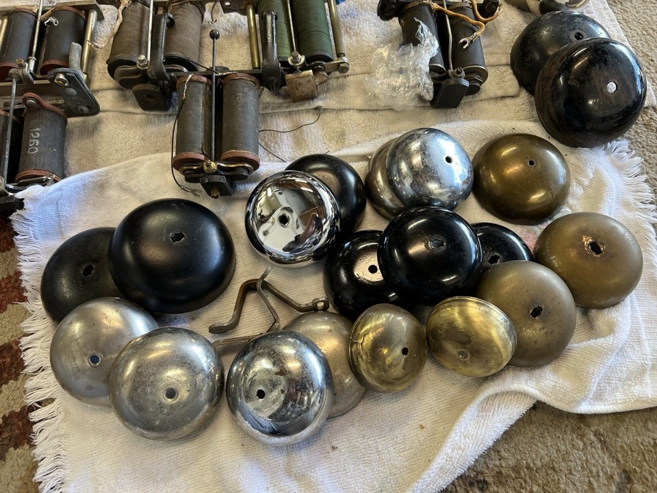 Vintage Wooden Wall Telephone Ringers And Bell Assembly’s. Tested For ...