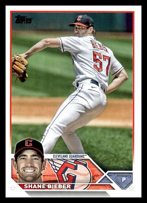 2023 Topps #298 Shane Bieber Cleveland Guardians Baseball NM | eBay