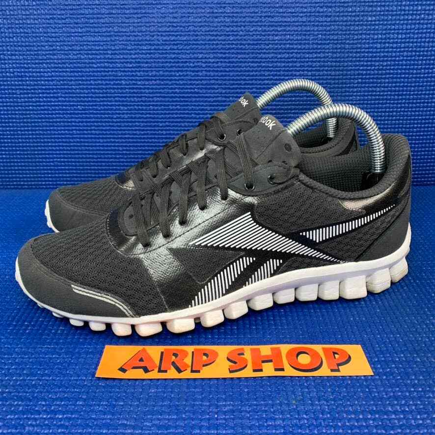 REEBOK REALFLEX RUN 2 Women`s Size 8.5 Black White Running Shoes J89776 ...