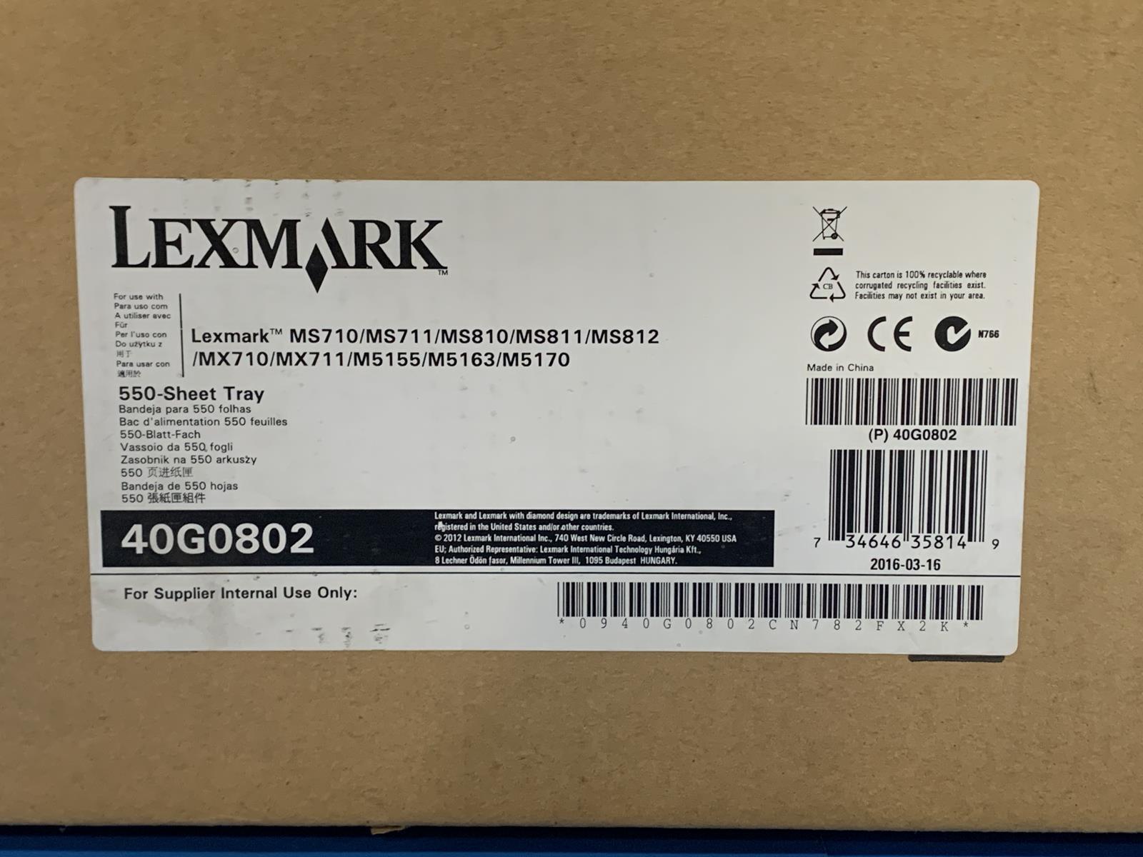 Lexmark 40G0802 550 Sheet Feeder Paper Tray MS710 MS711 MS810 MS811 | eBay