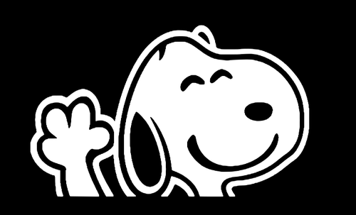Snoopy Waving Decal, Vinyl Decal, Peanuts | eBay