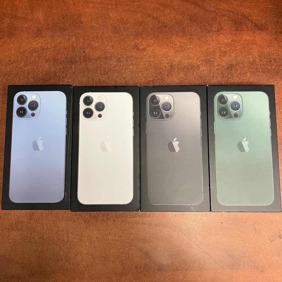 Original iPhone Retail Box with Manual 13 Pro Max Mini Black Gold ...