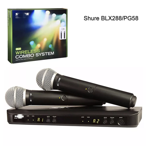 BLX288/PG58 Shure Handheld Wireless Microphone System Come with 2 ...