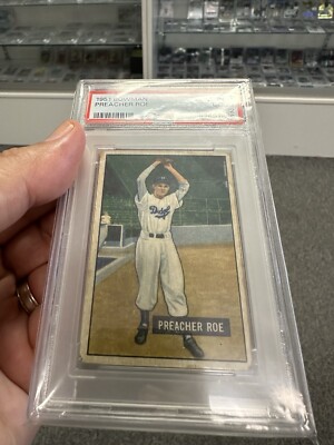 1951 BOWMAN BASEBALL PREACHER ROE #118 BROOKLYN DODGERS PSA 2 Just ...