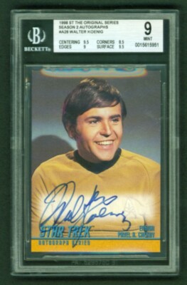 1998 Fleer Skybox Star Trek TOS Walter Koenig autograph card A28 MINT 9 ...