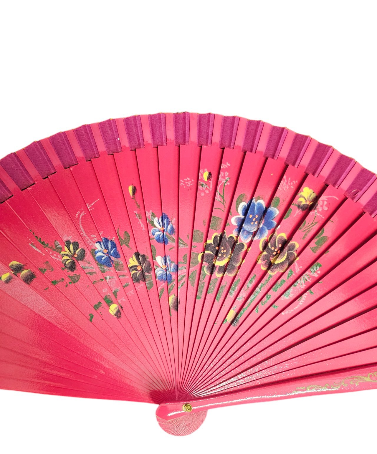 Vintage Inspired Spanish double Side Folding Bridgerton party Wood Fan ...