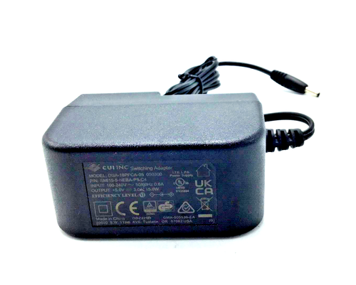 CUI INC Switching Adapter Power Supply, DSA-18PFCA-05 050300, 5V 3A ...