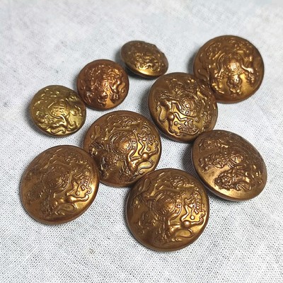 9 x British Army General Service Corps Large & Small Firmin Buttons ...