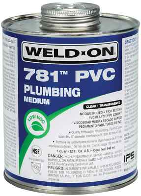 Ips 14006 Weld-On 781 PVC High-Strength Plumbing Solvent Cement 1 Quart ...