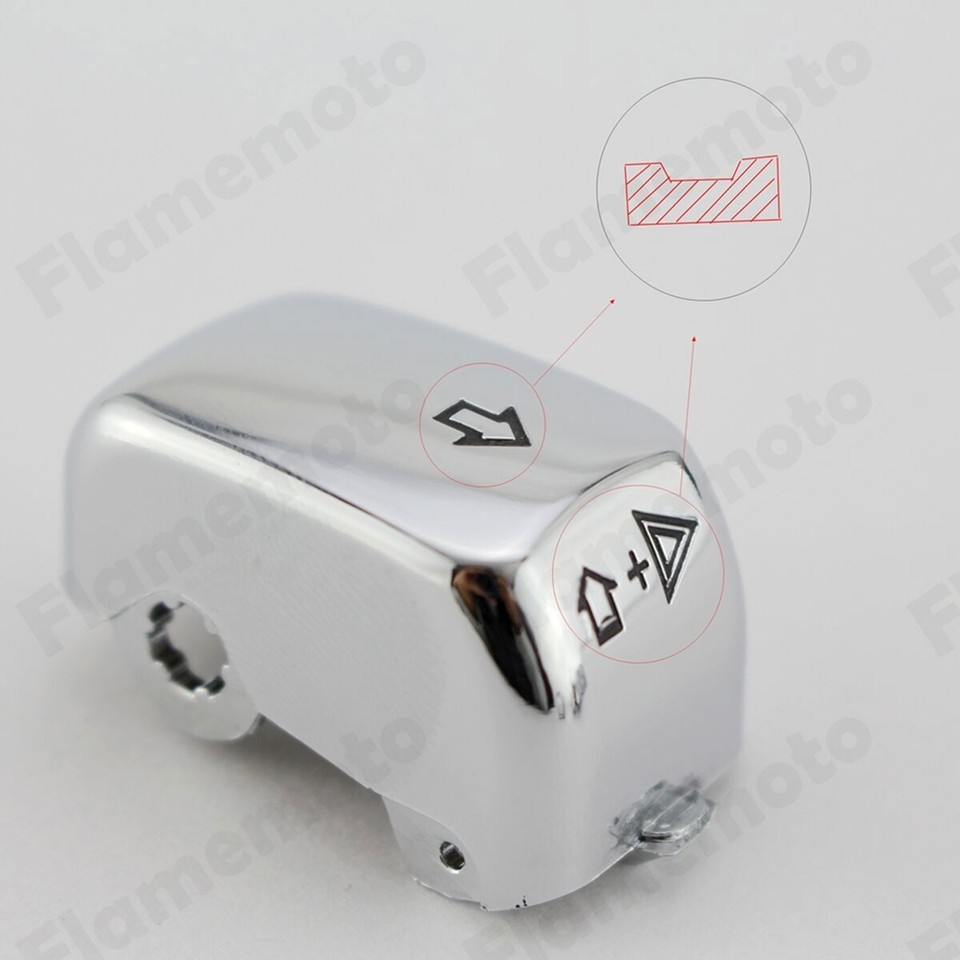 Chrome Hand Control Switch Buttons Caps For Harley Touring Electra Road ...