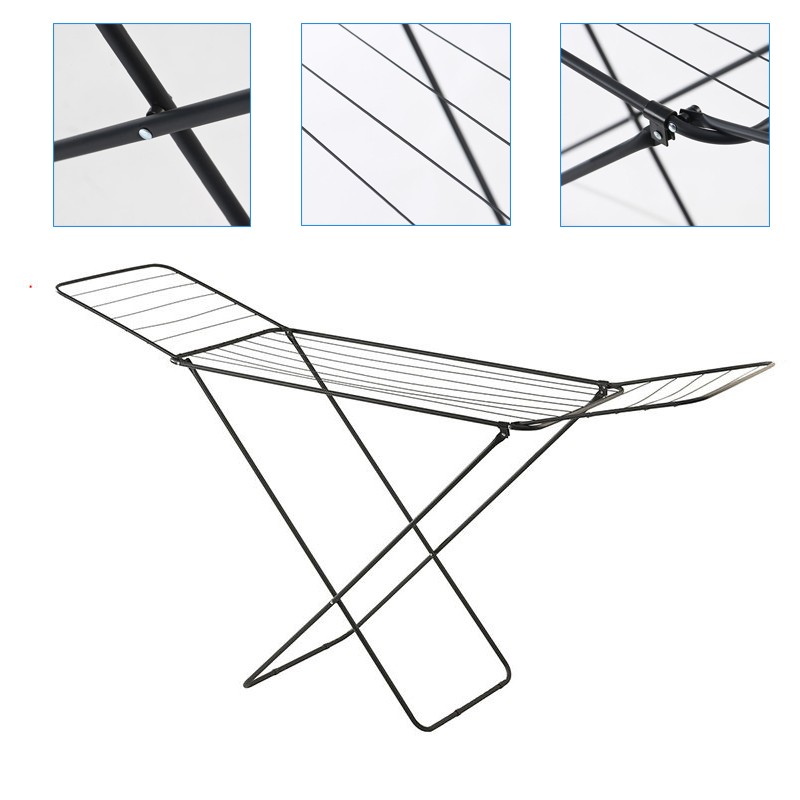 1.8M Large Winged Air Dryer - Foldable Clothes Maiden Horse Laundry ...