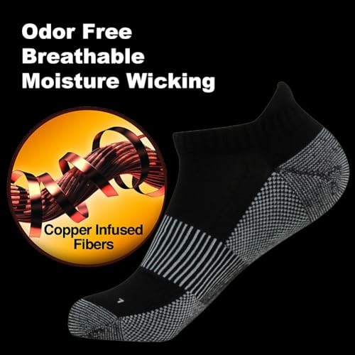Unisex Copper Compression Socks Circulation Arch Support Plantar ...