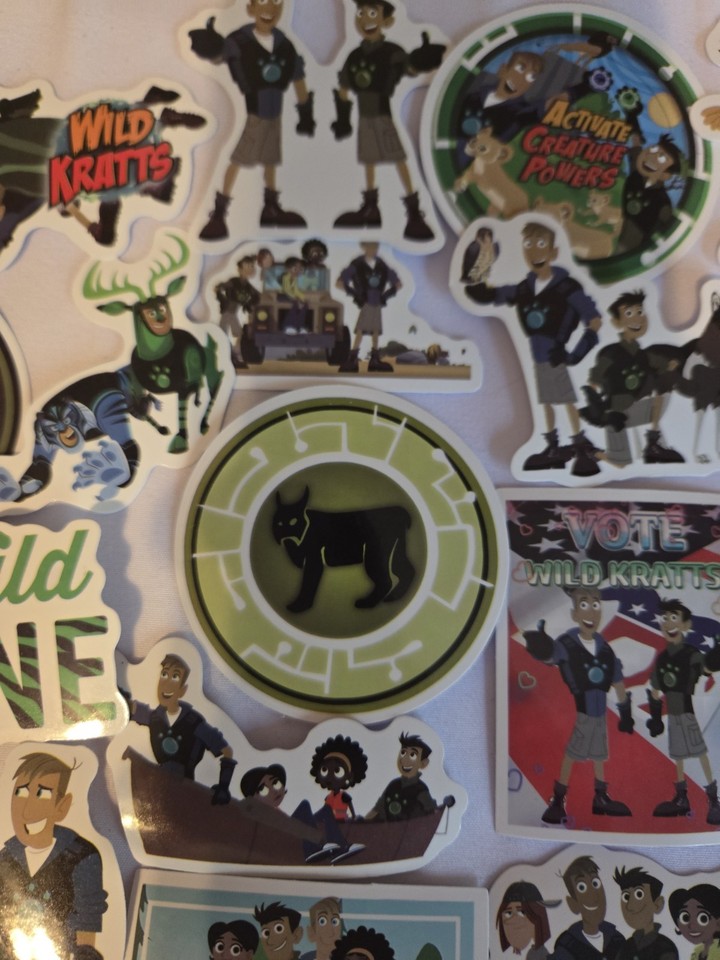 WILD KRATTS 55 Pc VINYL STICKERS DECALS Pack Cartoon ANIMALS SAFARI | eBay