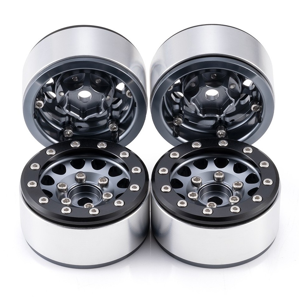 RCBATER Alu 1.55" Beadlock Wheel Rim Hub Upgrade for 1/18 UTB18 Capra ...