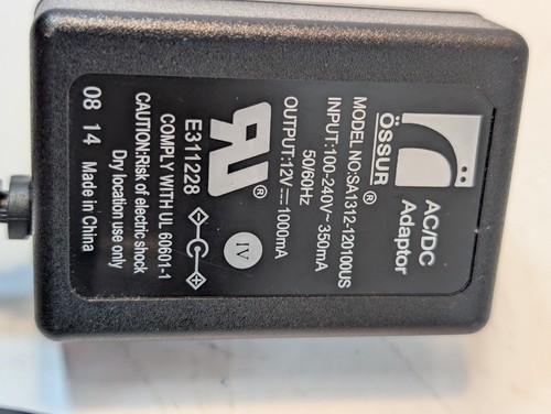 Ossur AC Adapter Power Supply Only SA1312-120100US 12V 1000mA Össur OEM ...