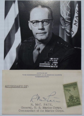 General Randolph Pate U.S.M.C. Commandant Autograph | eBay