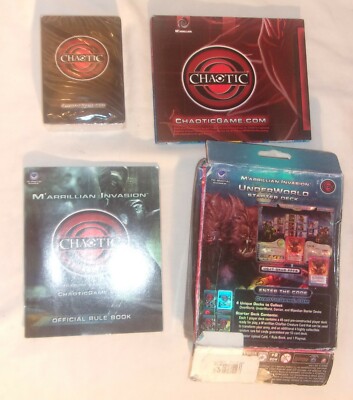 CHAOTIC TRADING CARD GAME SEALED DECK, MAP, RULE BOOK FIRST EDITION M ...