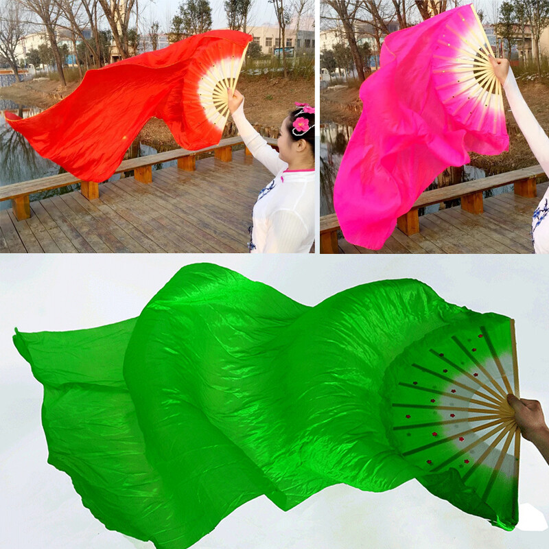Dance Fire Flag Fan Bamboo Silk Fans Veils Praise Worship Crafts ...