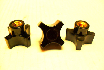 qty - 3 - 4 Lobe Hand Knob 3/8-16 Female Plastic 1-1/8" Across Lobes | eBay