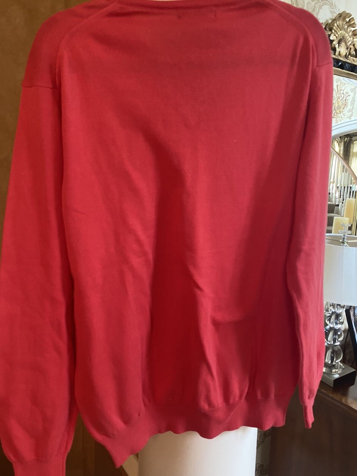 Men’s Coral Cotton Sweater Large New Scott Barber | eBay