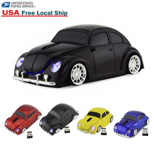 2.4Ghz Wireless Classic VW beetle car mouse Computer MAC Mice + USB ...