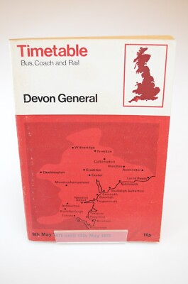 Devon General Timetable, Bus & Coach and Rail 09/05/1971 | eBay UK