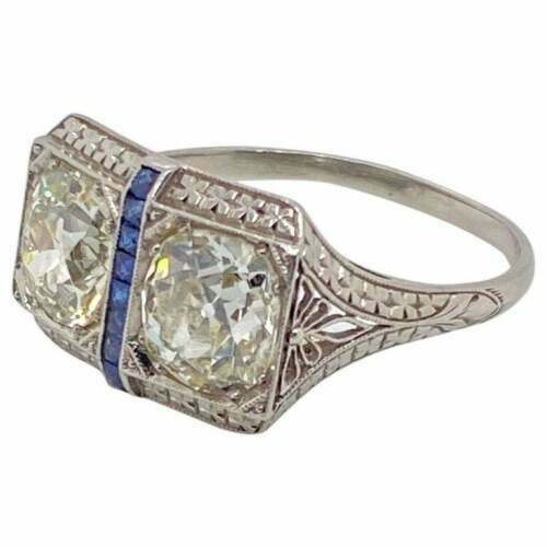 Old European Round White Gemstone Vintage Style Classic Ring With White ...