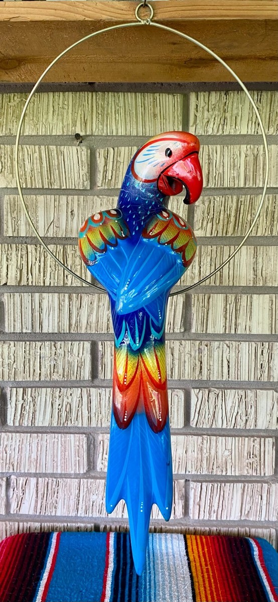 Ceramic Mexican Talavera Pottery Parrot Talavera Dove Planter