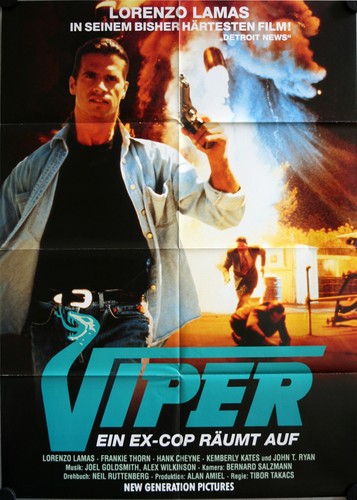 Viper Ex-Cop räumt auf German video movie poster A1 Lorenzo Lamas ...