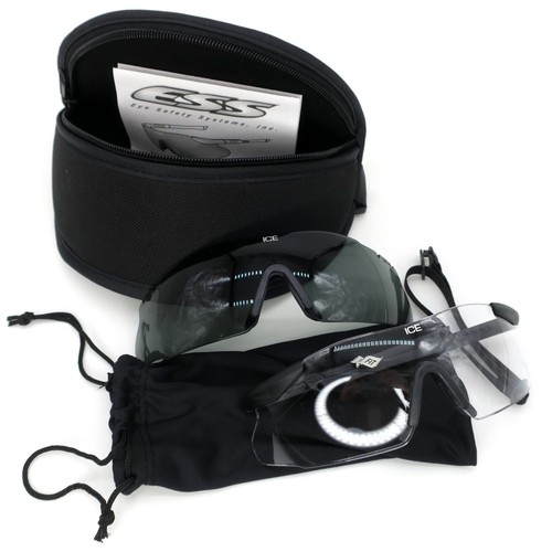 ESS ICE Eyeshield Ballistic Shooting Glasses Bendable Frames Clear ...